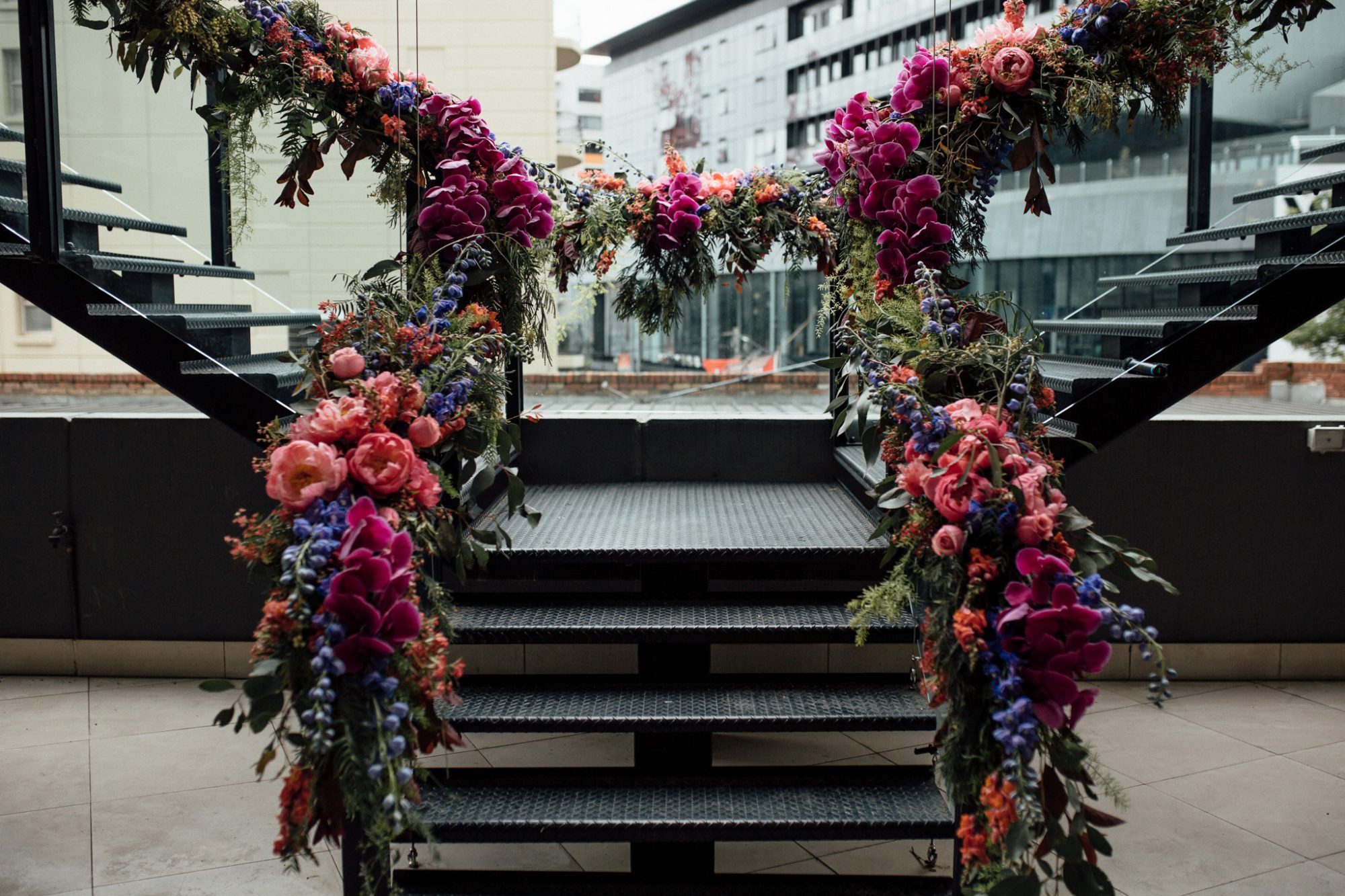 Cindy & Eddie had an epic reception at the Aerial Reception, South Wharf