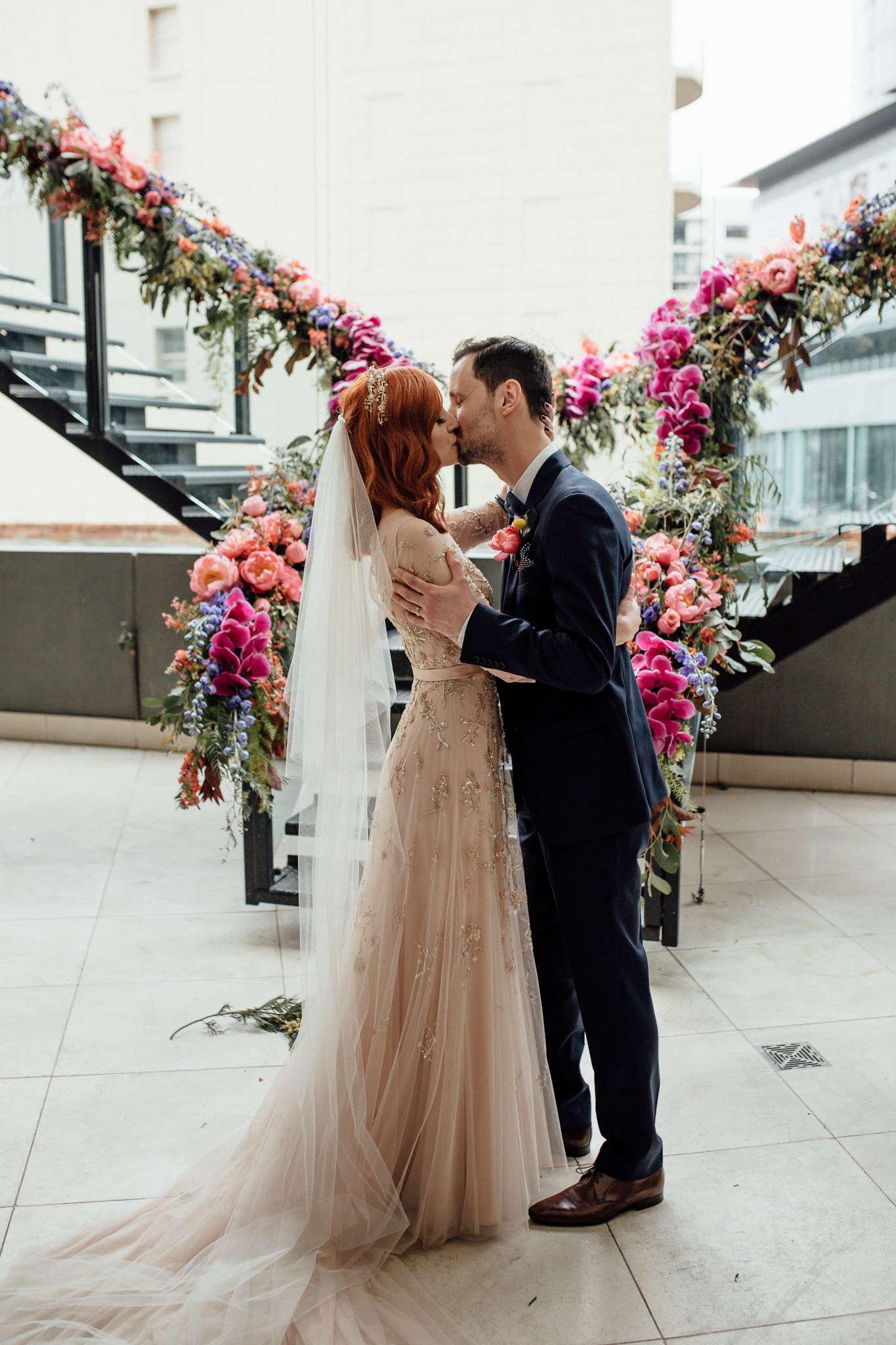 Cindy & Eddie had an epic reception at the Aerial Reception, South Wharf
