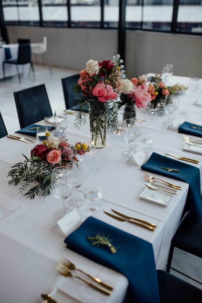 Cindy & Eddie had an epic reception at the Aerial Reception, South Wharf